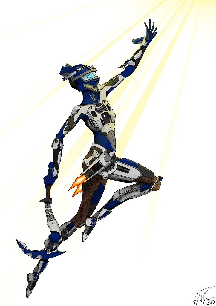 Bionicle Redrawn #3 - Toa Nuva Gali (adaptive armour ver.) - Artwork ...