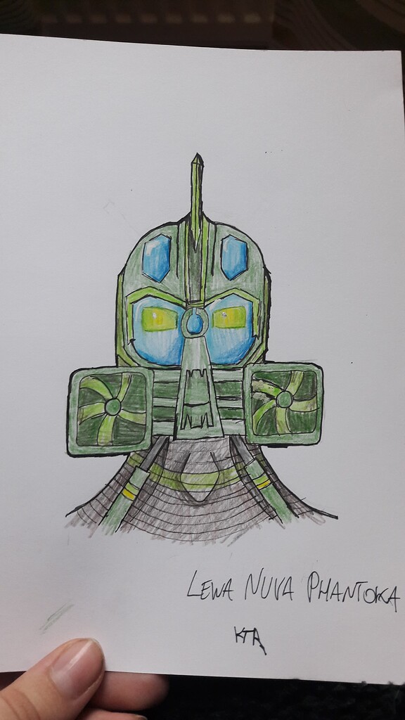 Toa Lewa Nuva (Phantoka) head drawing - Artwork - The TTV Message Boards