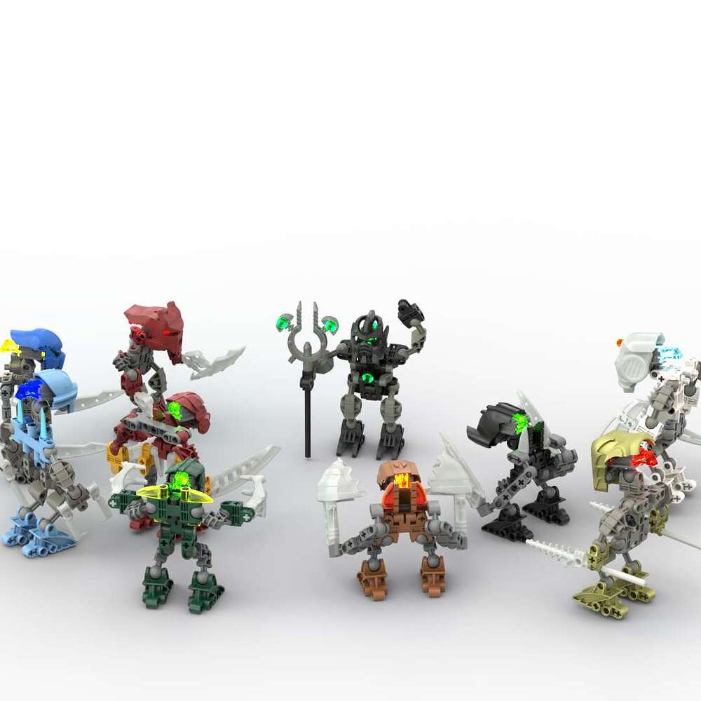 Heroes of a distant past (Toa Dume, Toa Memai, Turaga Jovan, Toa Ioneos ...