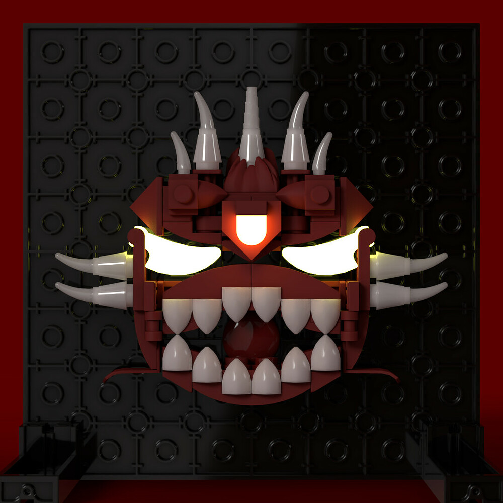 GEOMETRY DASH EXTREME DEMON ICON LEGO PLAQUE and CUBE ICON - Lego ...