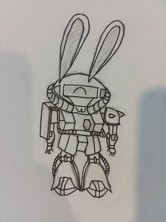 Big Small Robot with Bunny Ears - Artwork - The TTV Message Boards