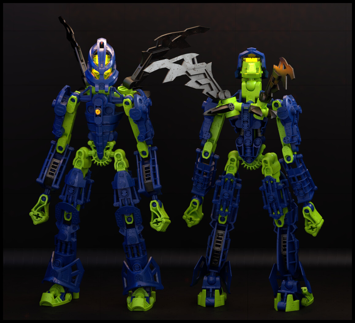 Toa Mahri Post reformation, Guest staring Toa Macku. - Lego Creations ...