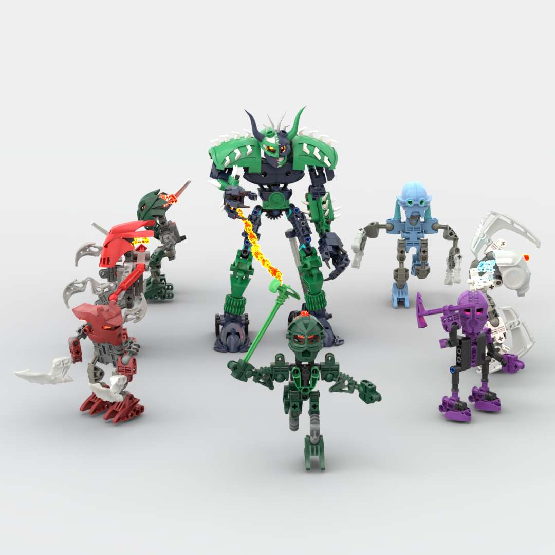 The powerful entities of the Matoran universe (Karzahni, Ten Krom, Toa ...